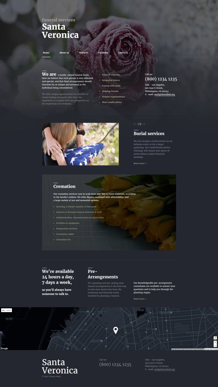 Funeral Services Responsive Website Template #58201
