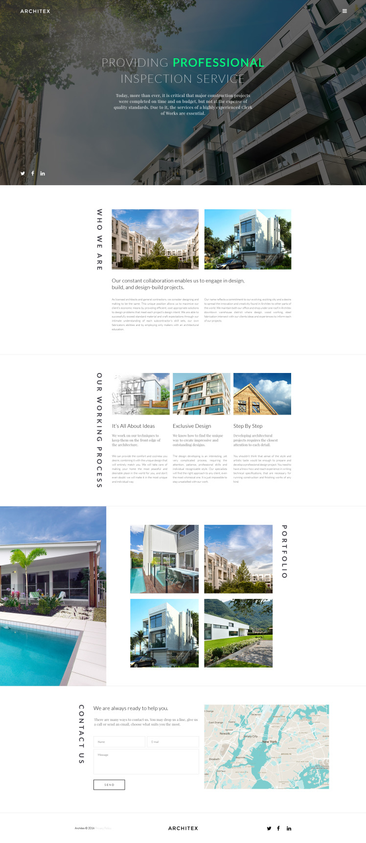 Architecture Responsive Website Template #58371