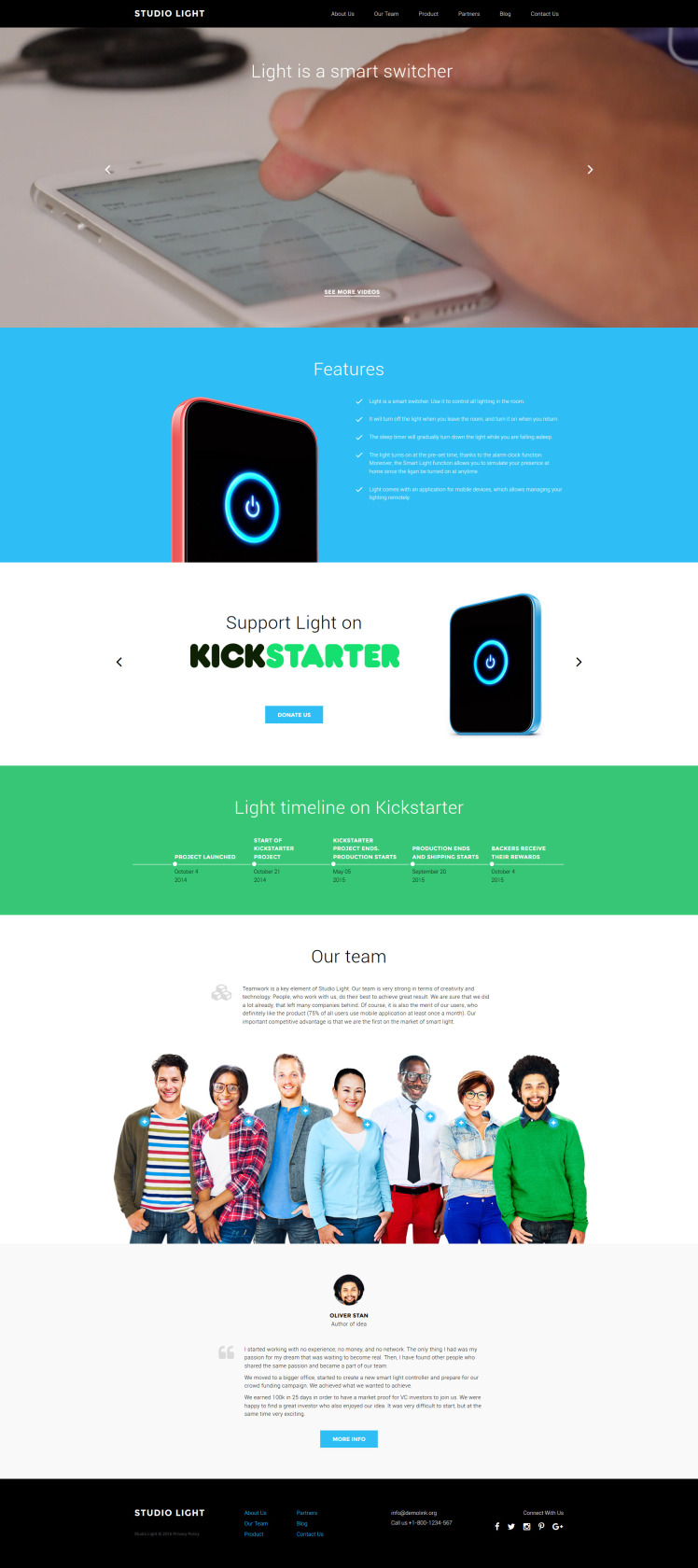 Studio Light Website Template #58496