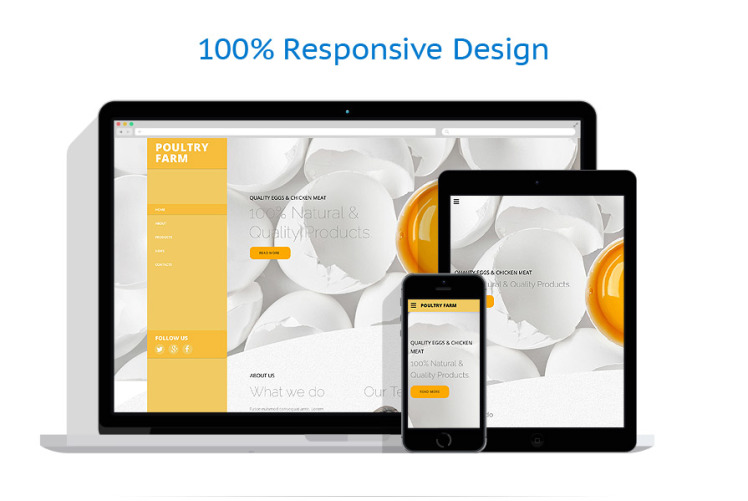 Poultry Farm Website Template #58532