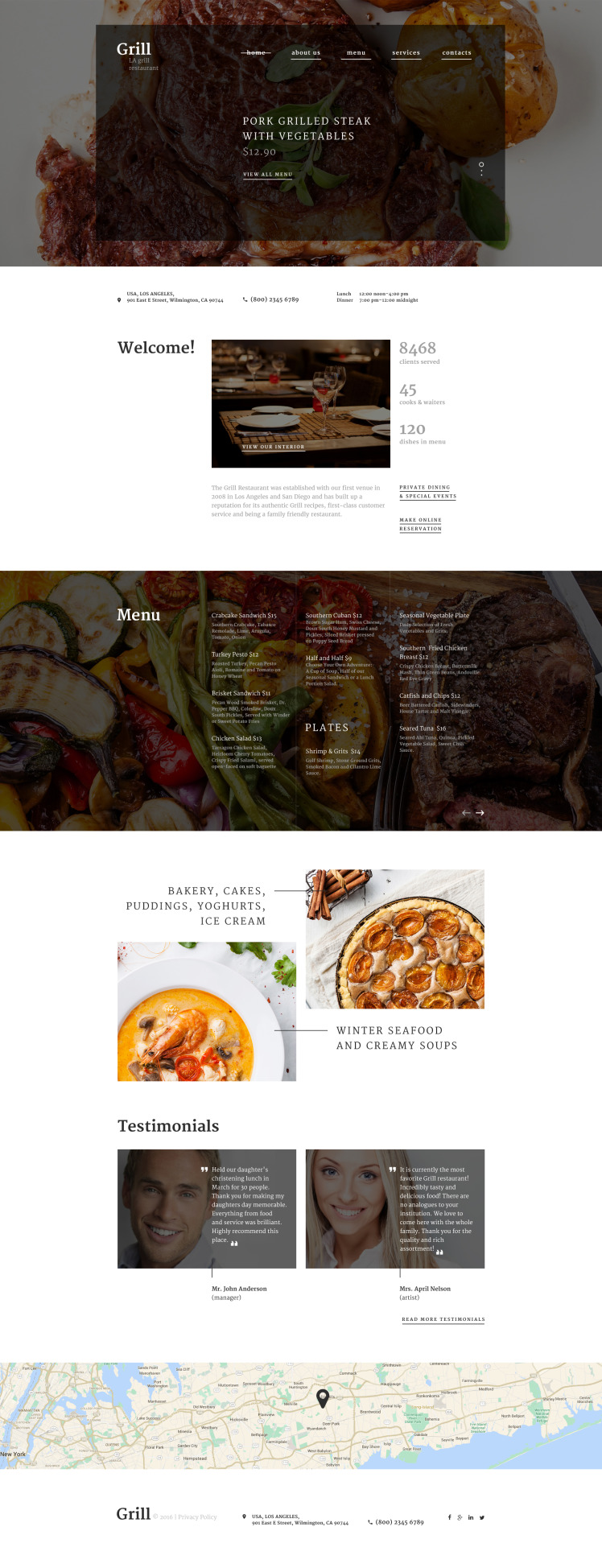 BBQ Restaurant Responsive Website Template #58628