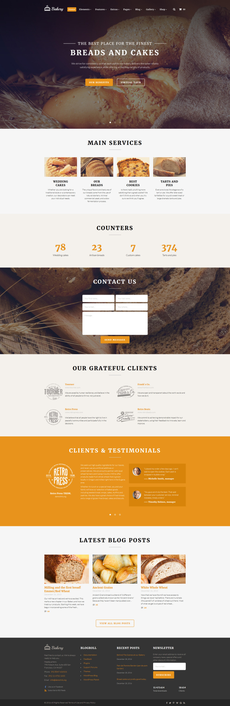 Bakery Multipurpose Website Template #58900
