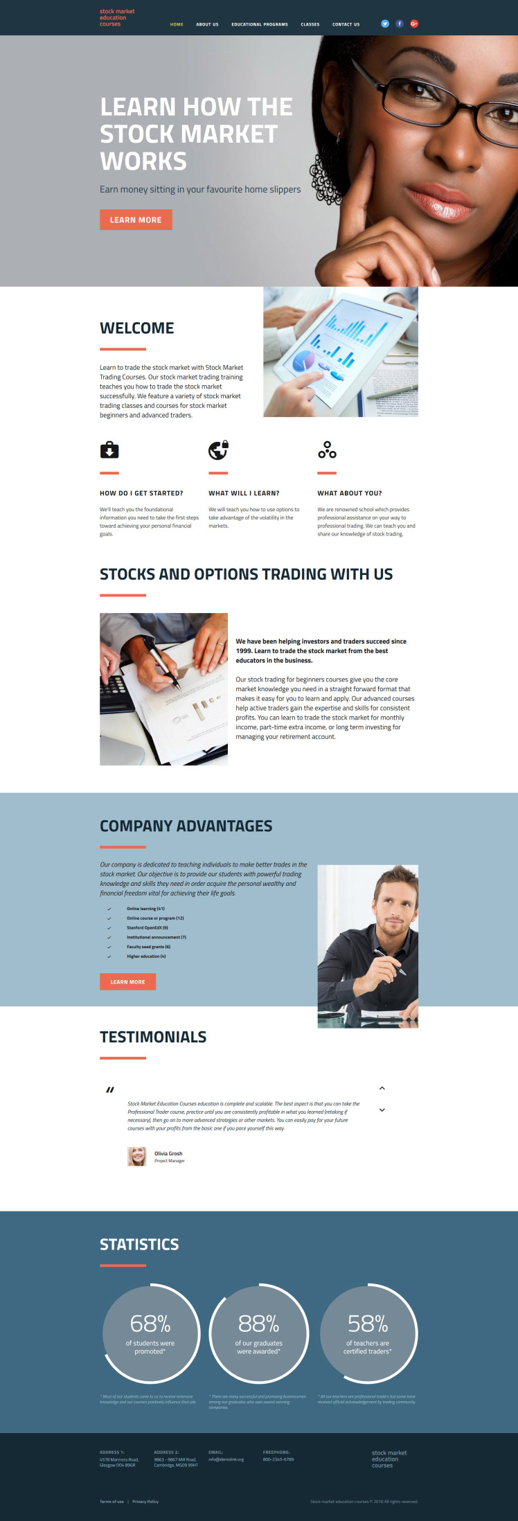 Business School Responsive Website Template #59130