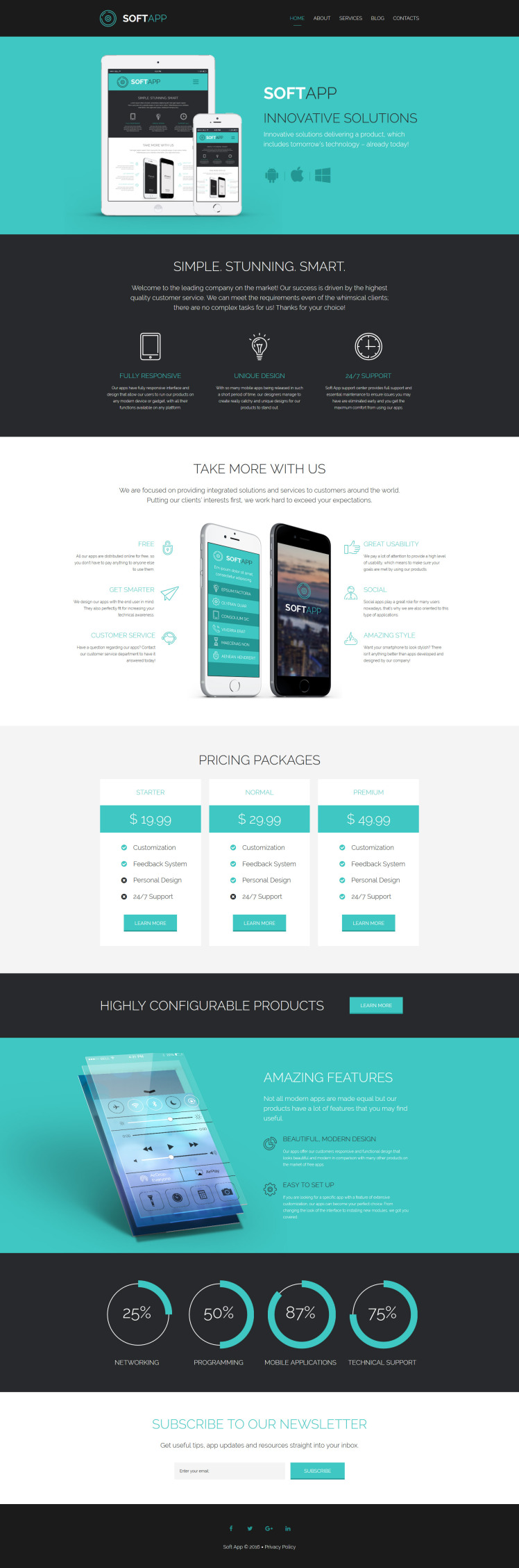 Software Responsive Website Template #59166