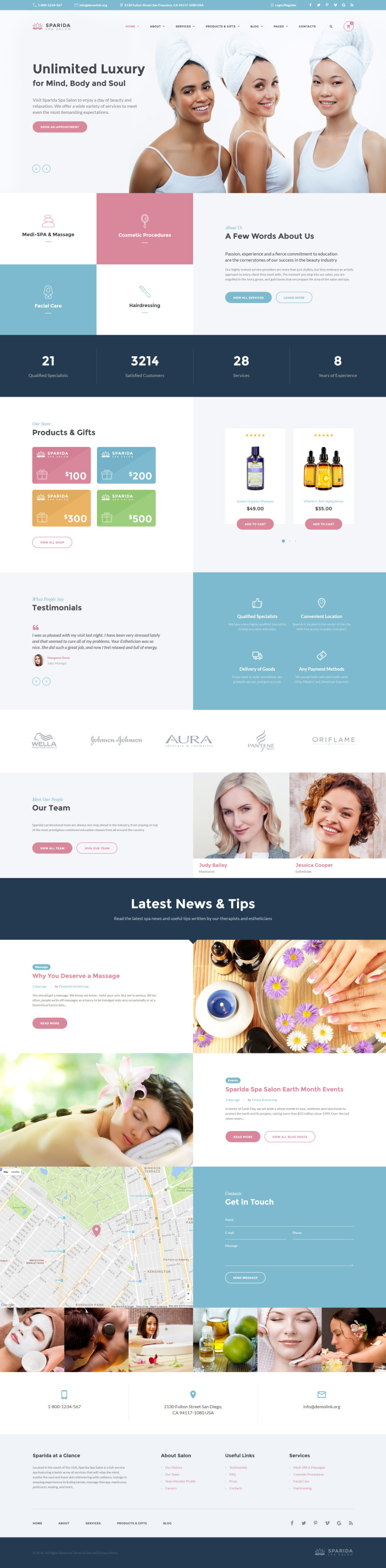 Beauty Responsive Website Template #60044