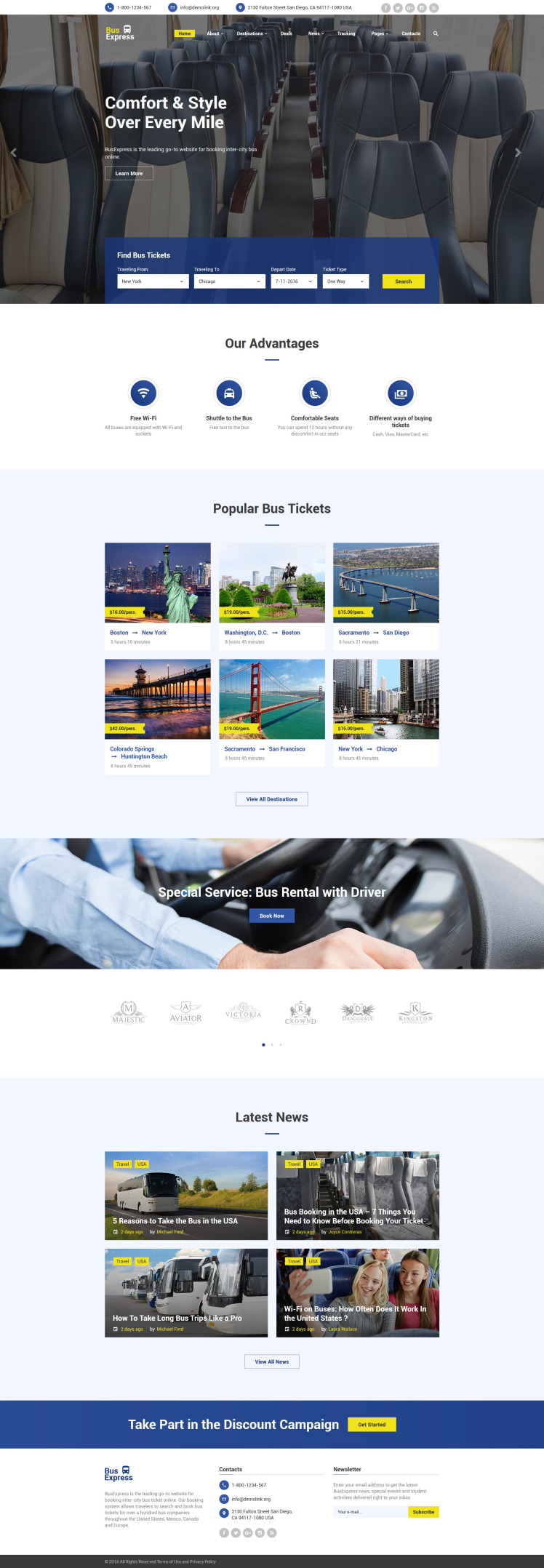 Transportation Responsive Website Template #60033