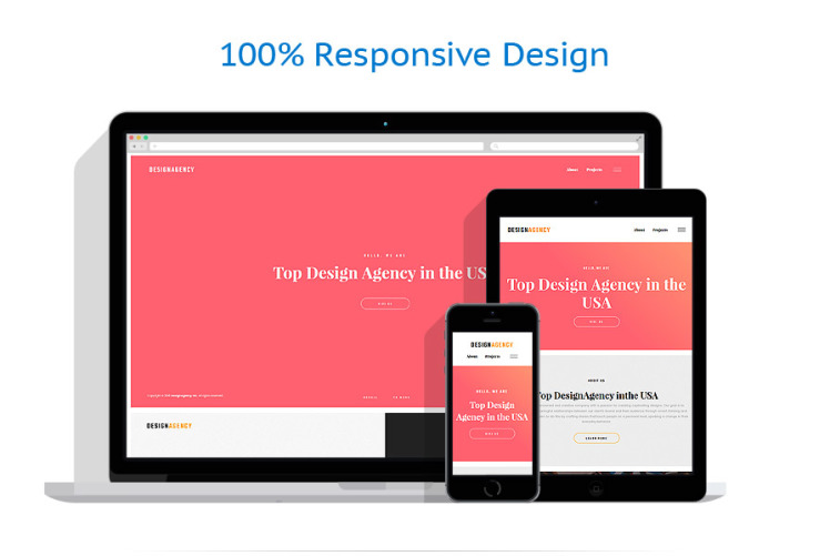 Design Agency Responsive Multipage Website Template #61277