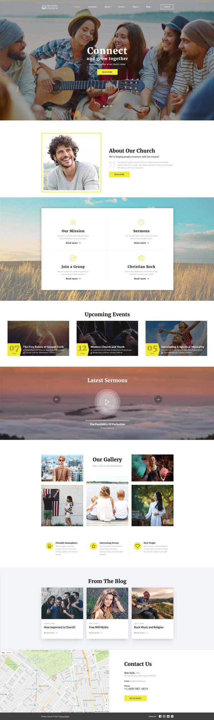 Modern Church - Multipage Religious Website Template #61214
