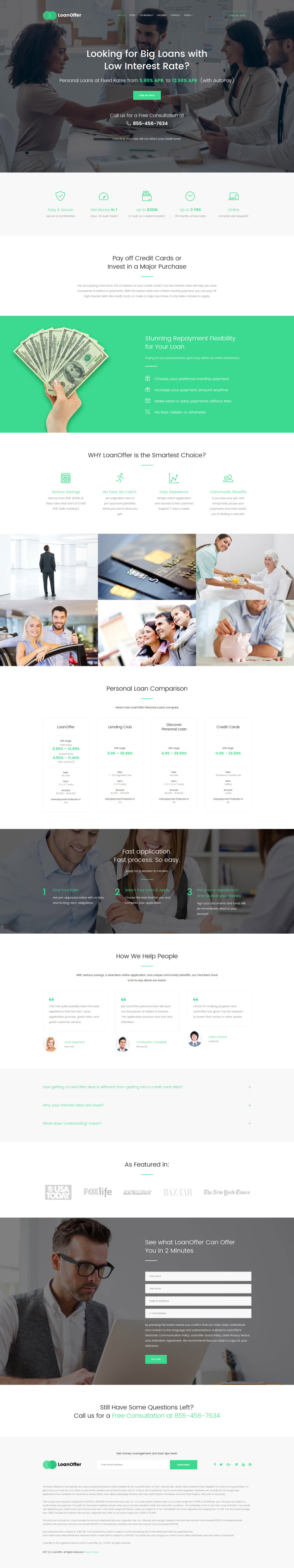 LoanOffer - Business Multipage Website Template #62275
