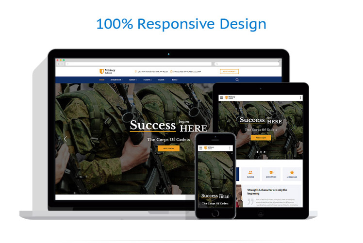 Military School Multipage Website Template #62245