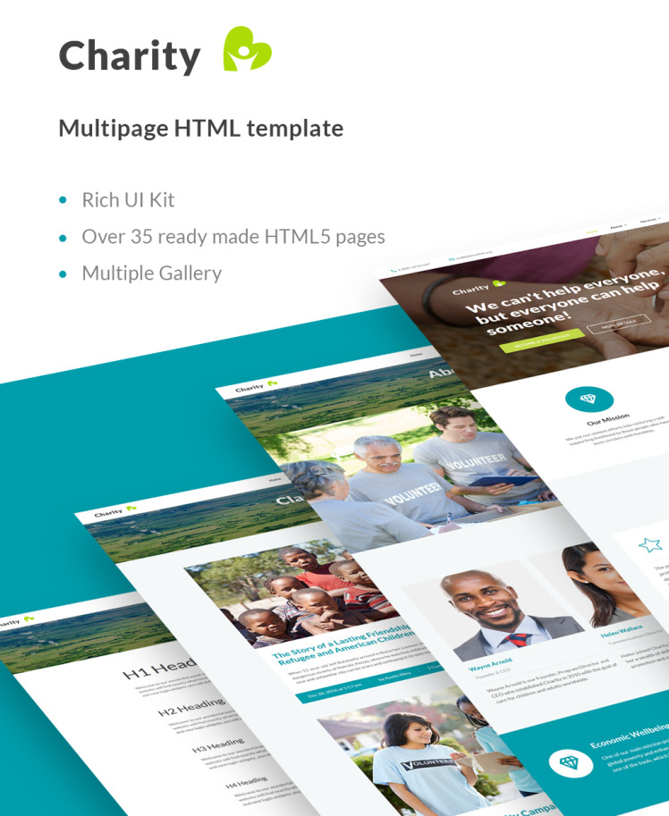 Charity HTML Website Template #62462