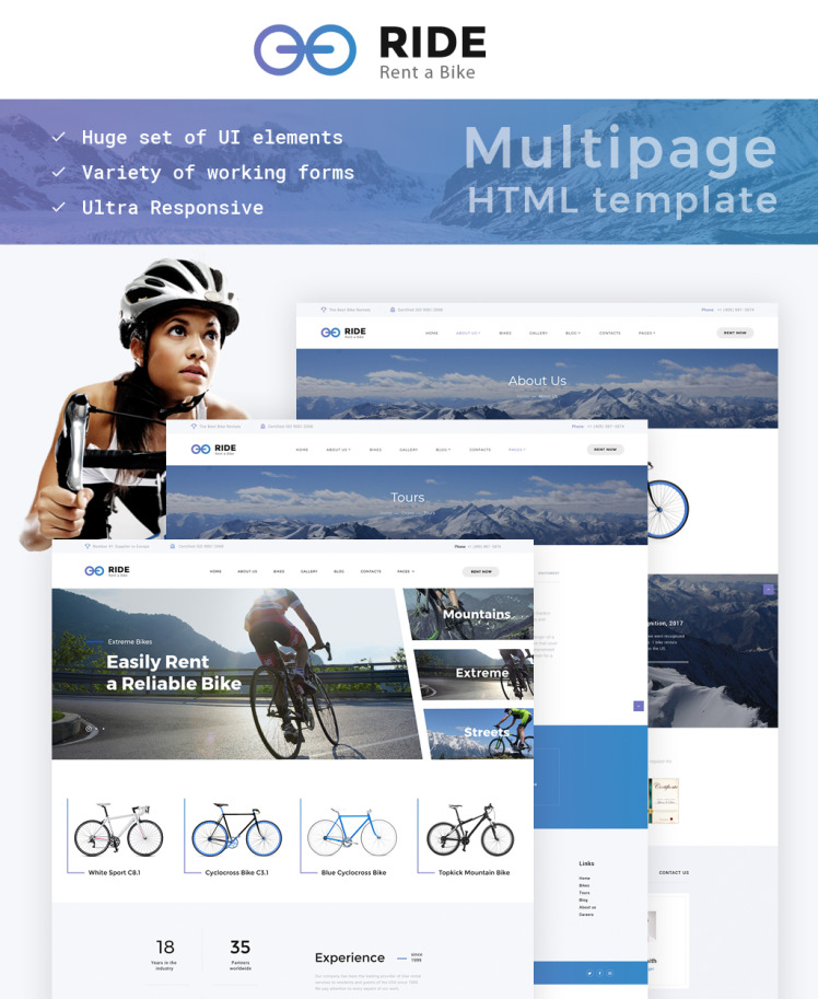 Bike Shop Responsive Website Template #63508
