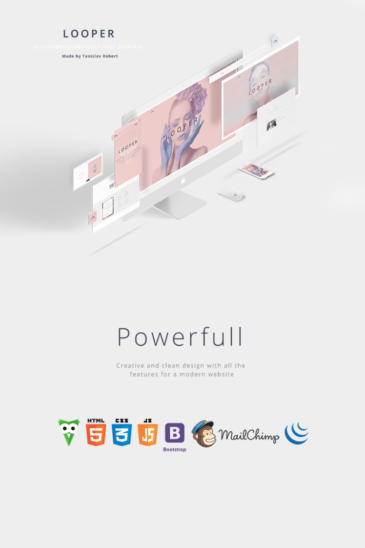 Looper - Multipurpose One/Multi Page Website Template #64562
