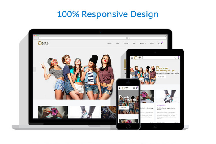Life News Website Template #64626
