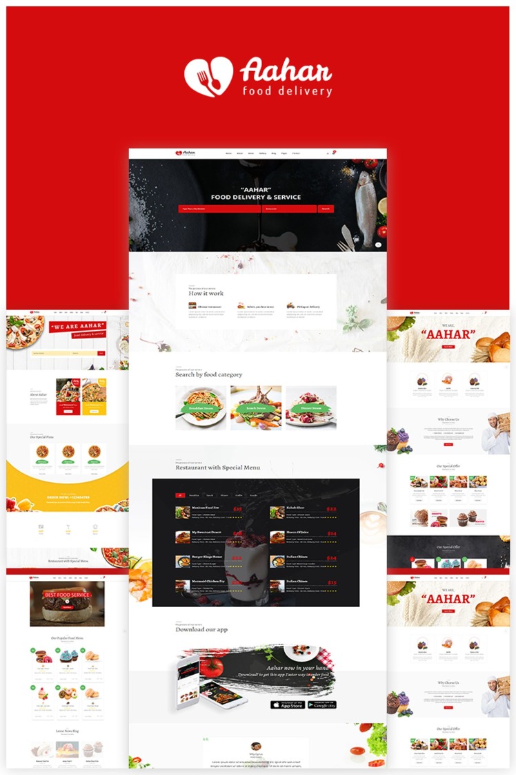 Aahar - Food Delivery Bootstrap5 Website Template #67272