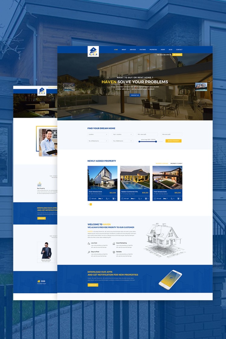 Haven - Real Estate Website Template #67385