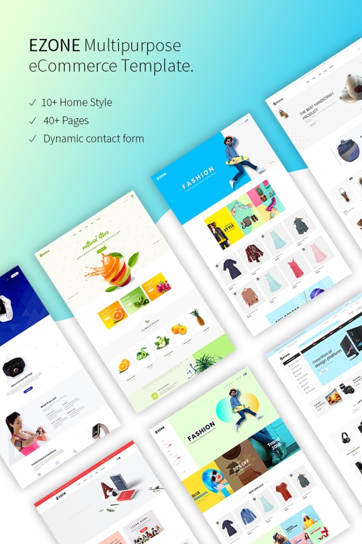 Ezone - eCommerce Website Template #68335