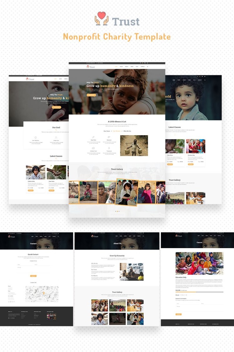 Trust – Nonprofit Charity Website Template #68710