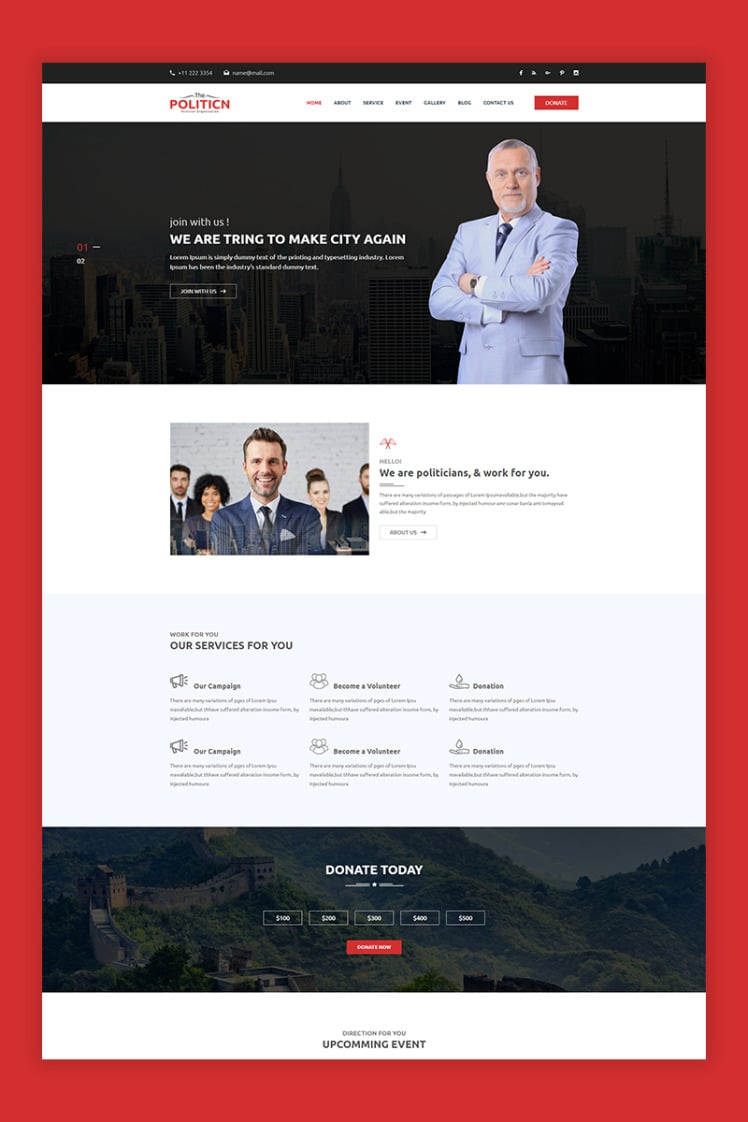 The-Politicn - Political Website Template #69066