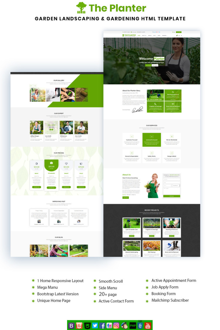 The Planter Website Template #69226