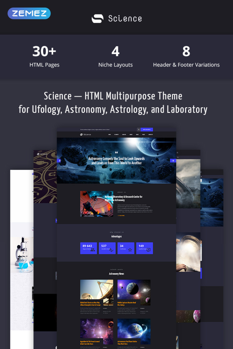 Science - Multipurpose HTML5 Website Template #71708