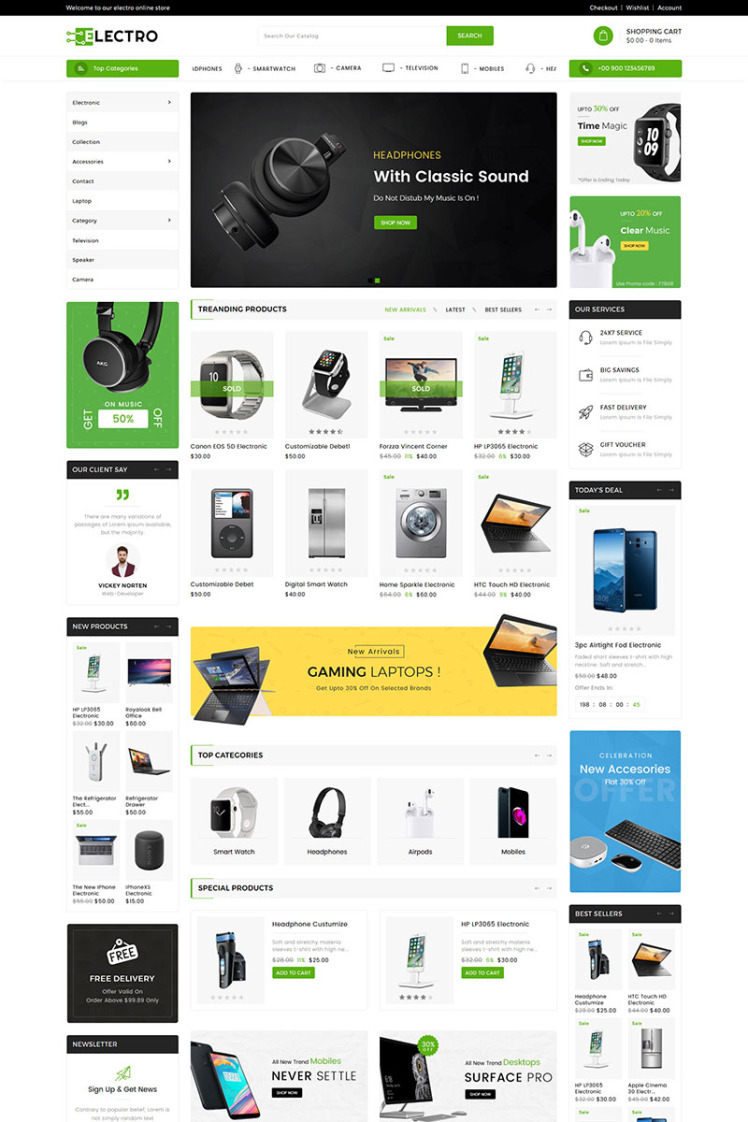 Electro Electronics Shopify Theme #82279