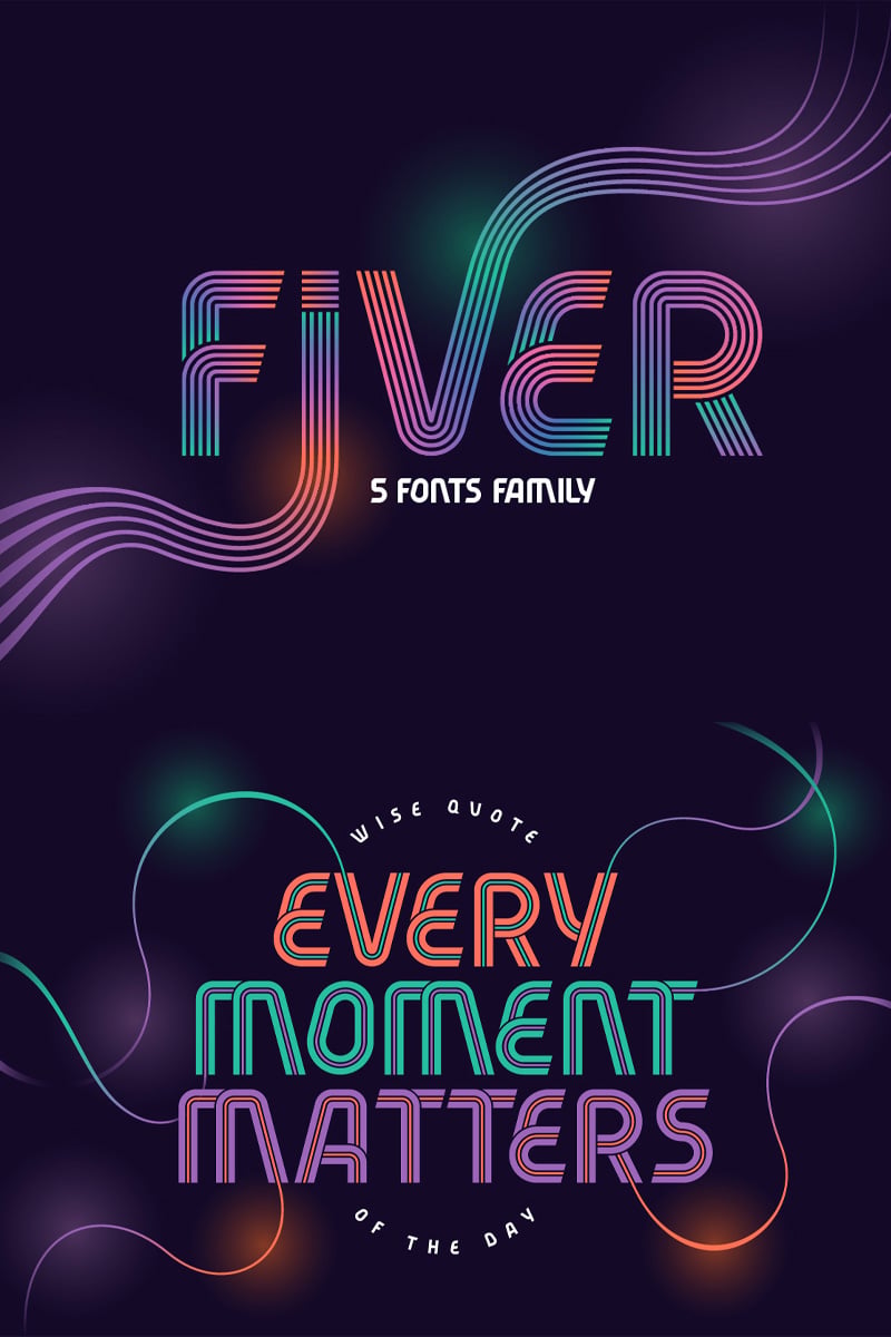 Fiver 5 Fonts Family Font #75192