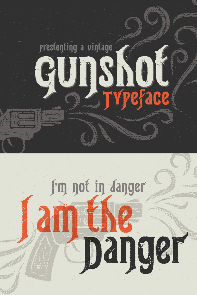 Gunshot Typeface Font #75195