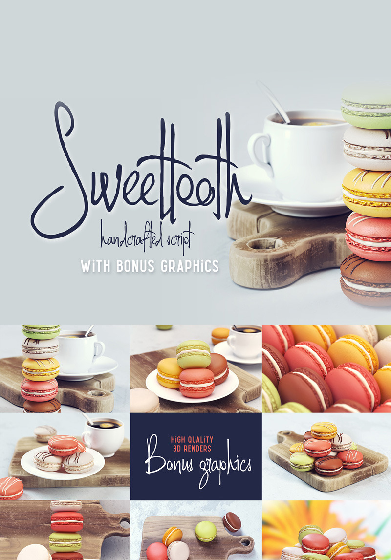 Sweettooth Script & Bonus Font #75290