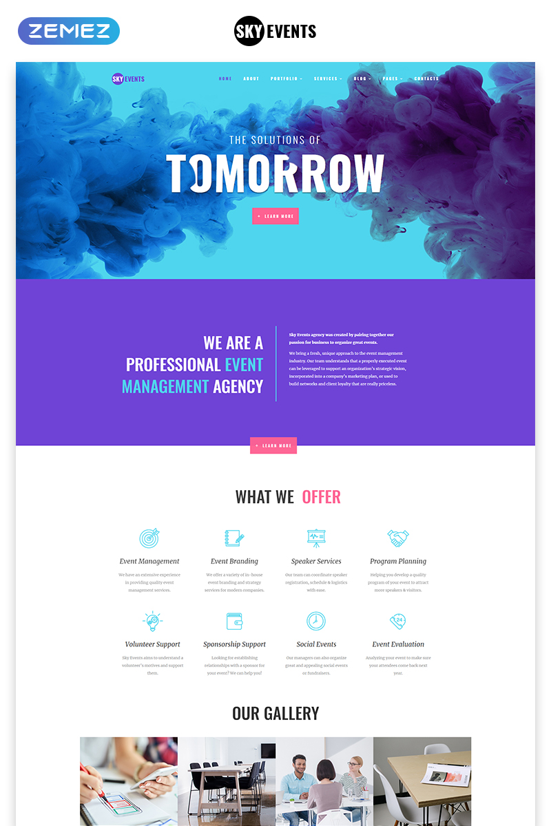 Event Multipage HTML Template