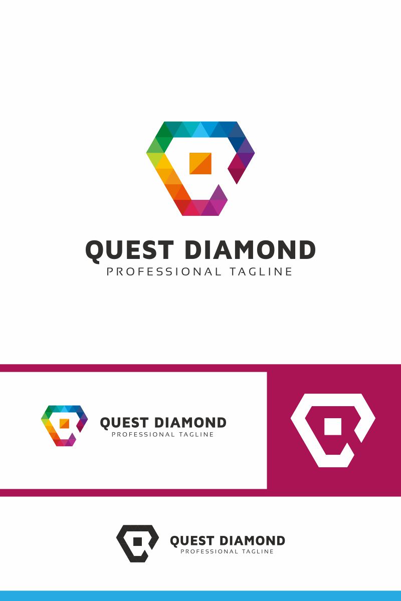 Quest Diamond Q Letter Logo Template #76181