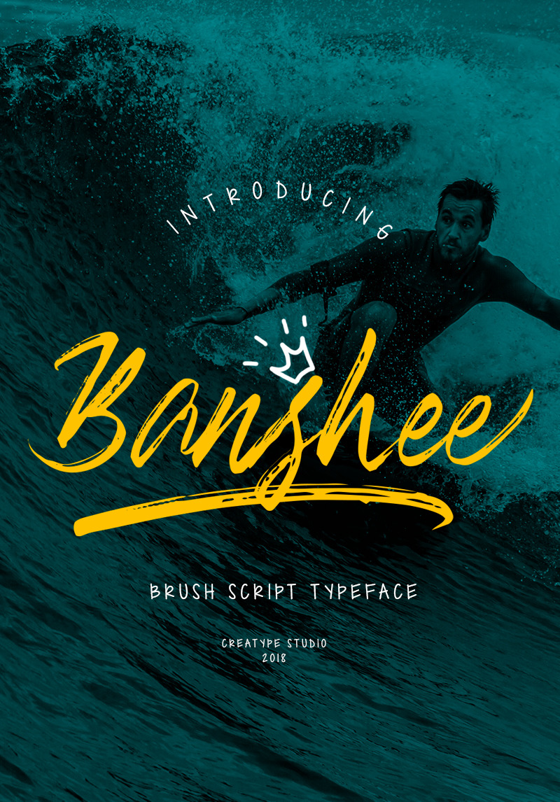 Banshee Brush Script Font #76469