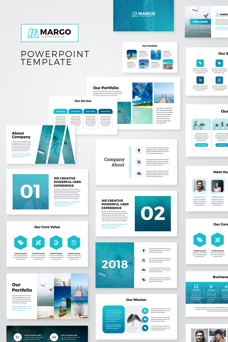 Margo Modern Presentation PowerPoint Template 76722