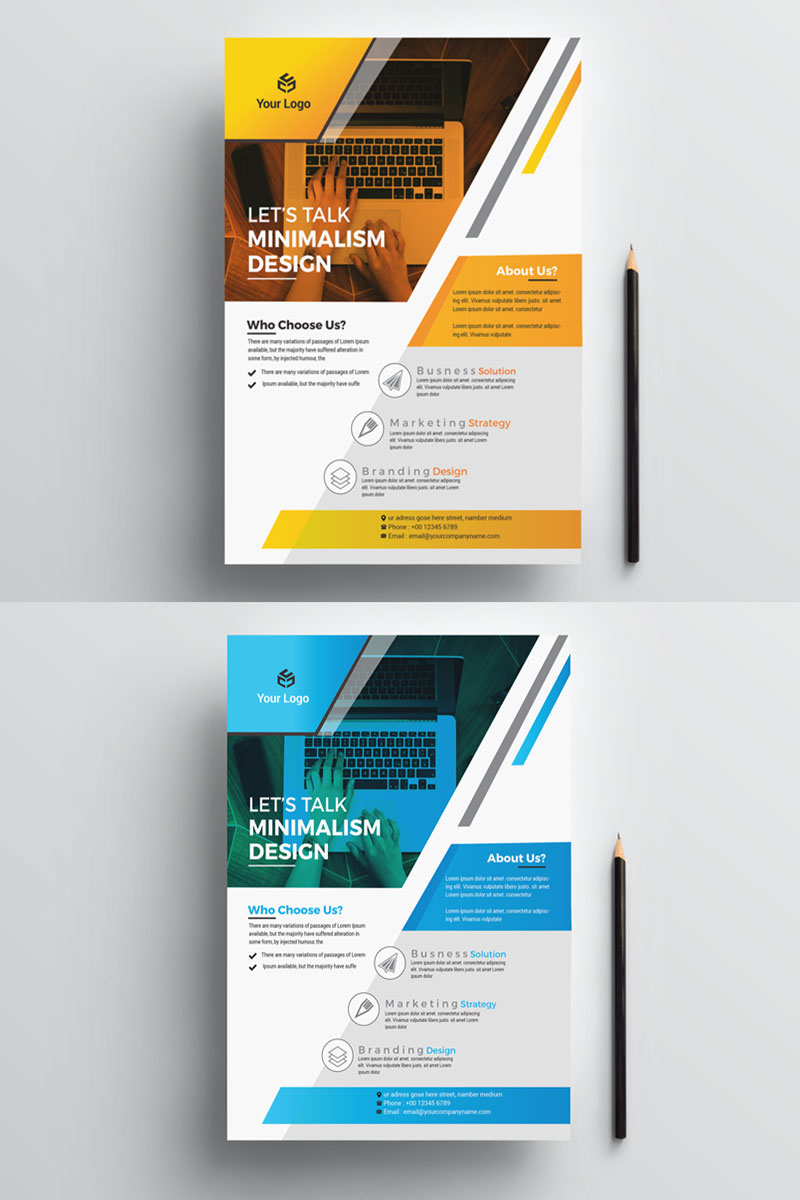 Business Project Design Flyer Corporate Identity Template #76981