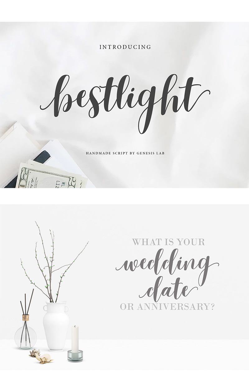 Best Light Script Font #77187