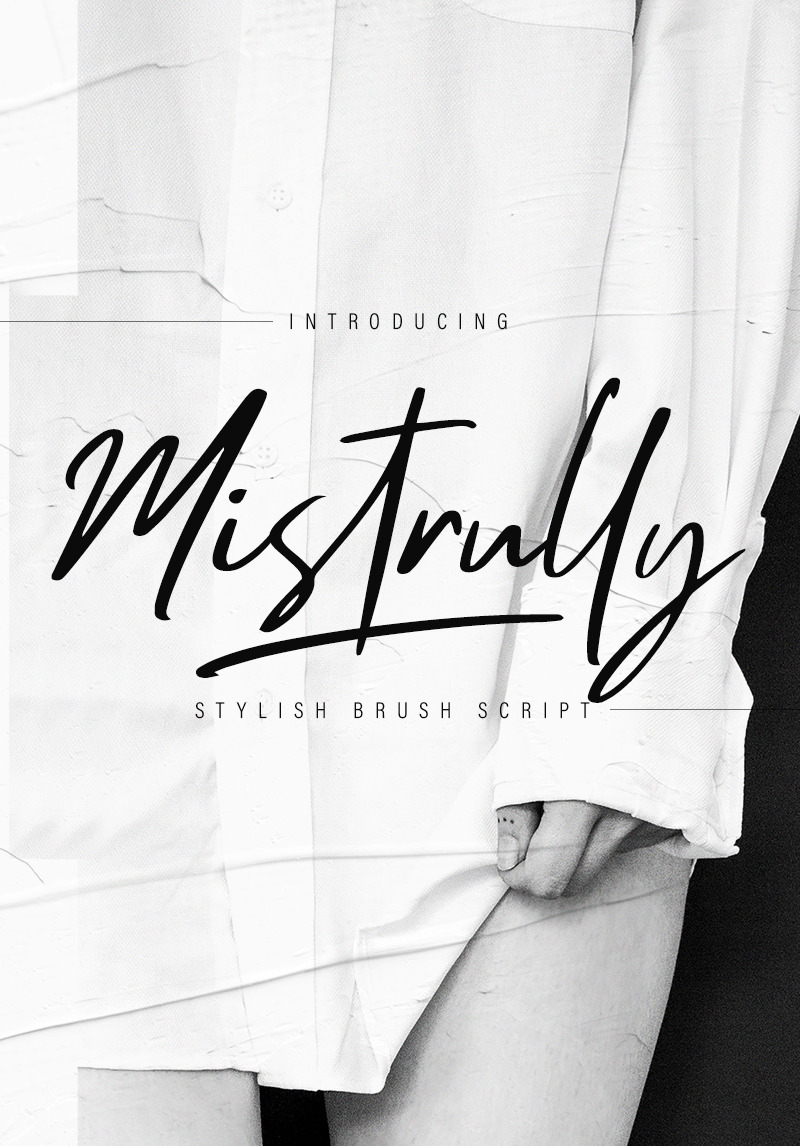 Mistrully Brush Script Font #77382