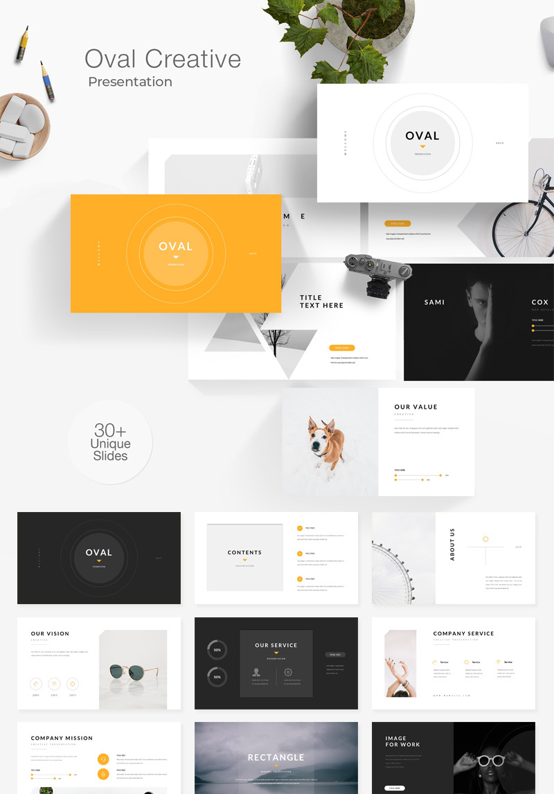 Oval Creative PowerPoint Template #77852