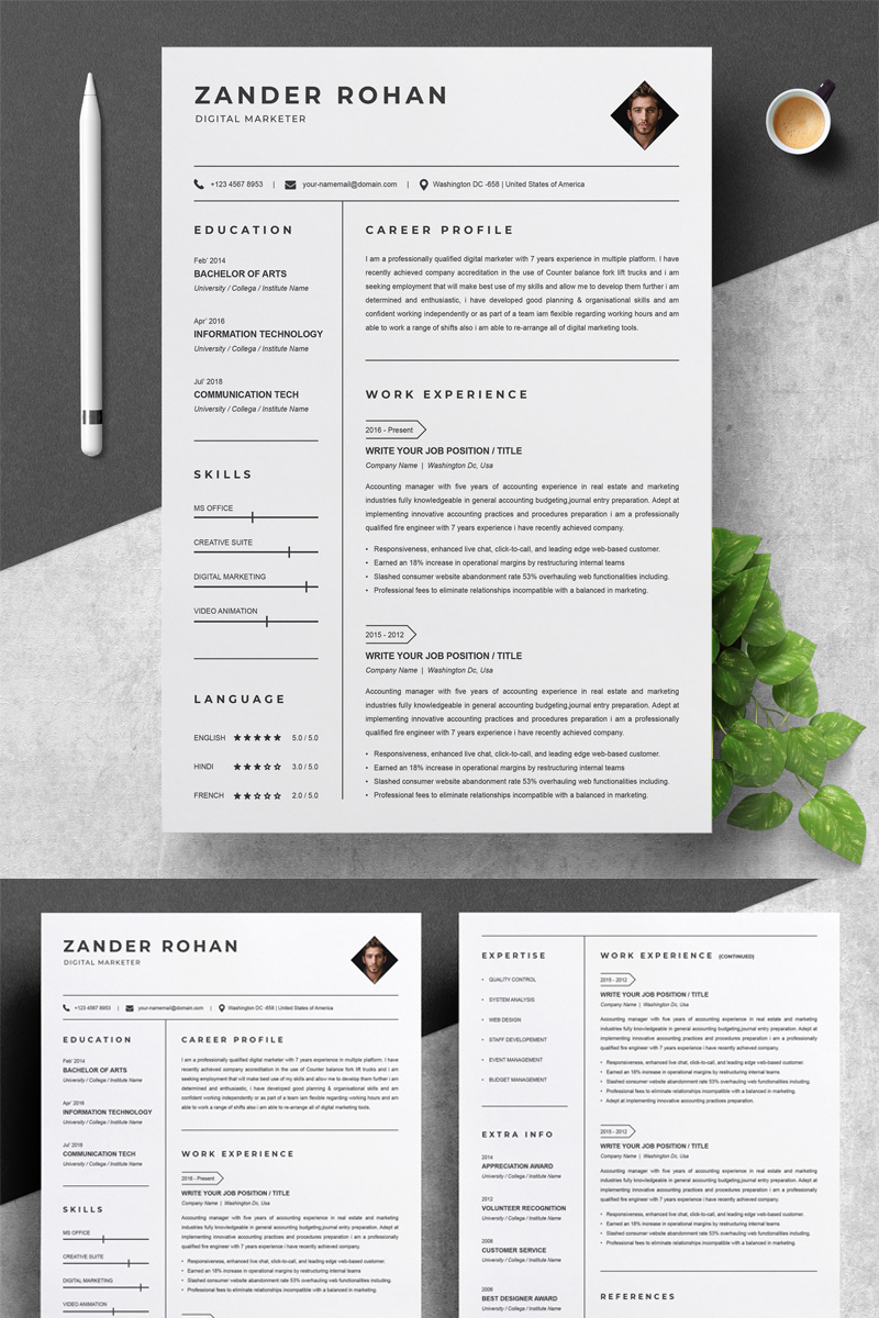 Zander Rohan Resume Template #77882