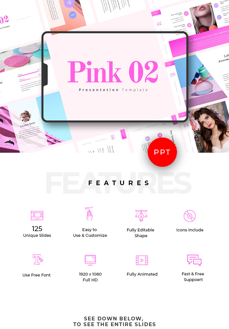 Pink-02 PowerPoint Template #78268