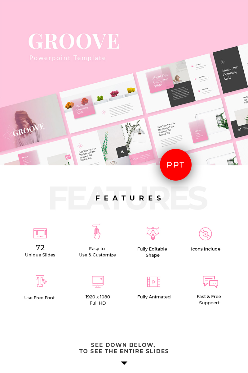 Groove PowerPoint Template #78310