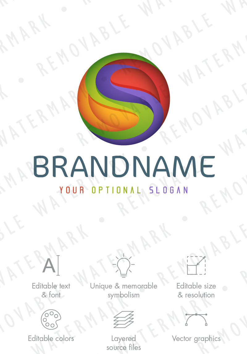 Synergy of Colors Logo Template #78982