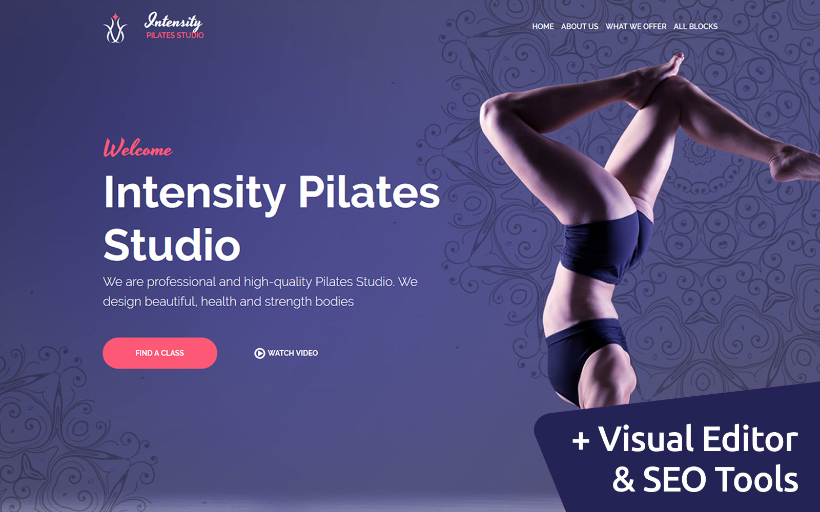 Intensity - Pilates Studio Tema de Landing Page №79256
