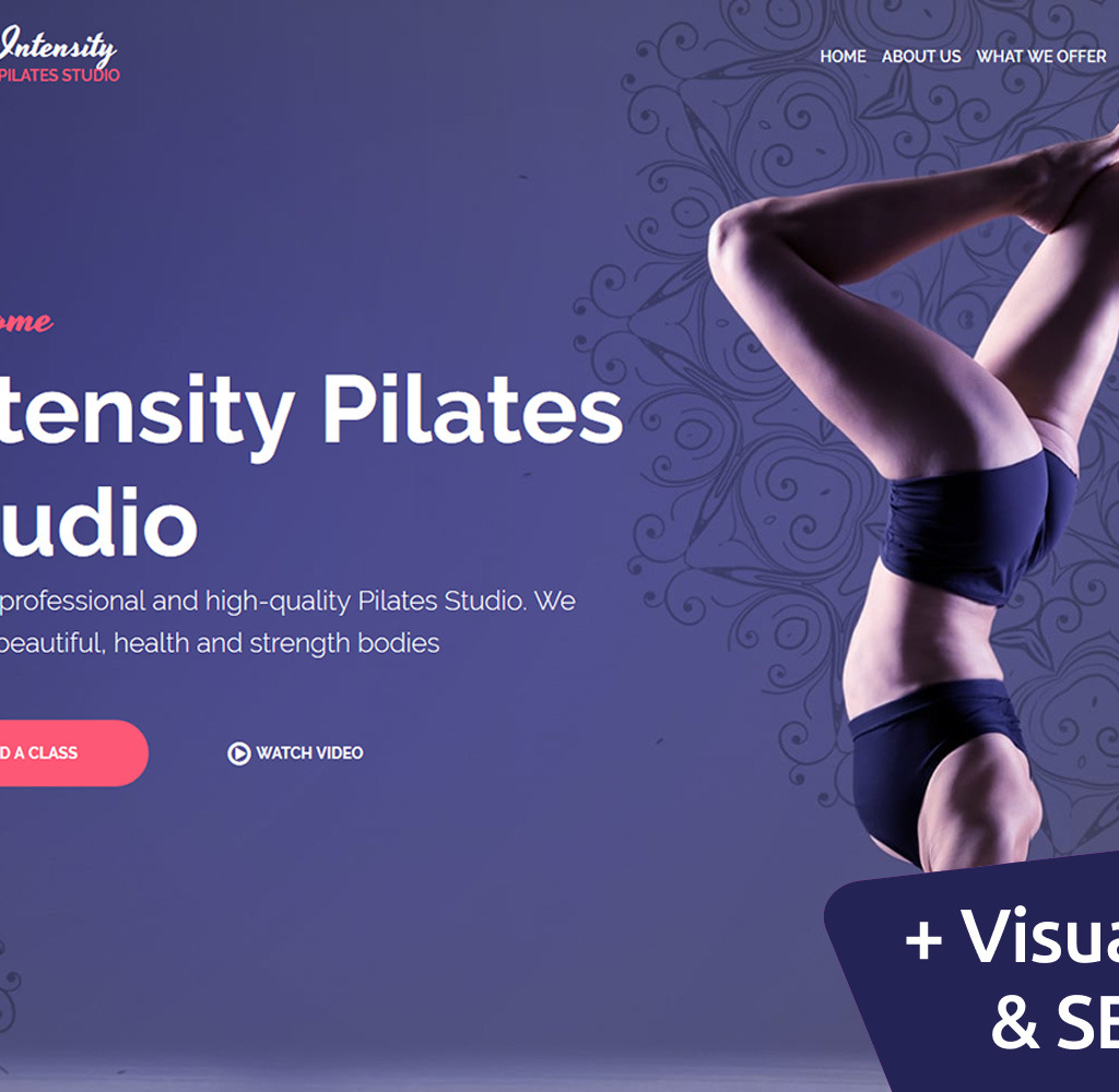 Intensity - Pilates Studio Tema de Landing Page №79256