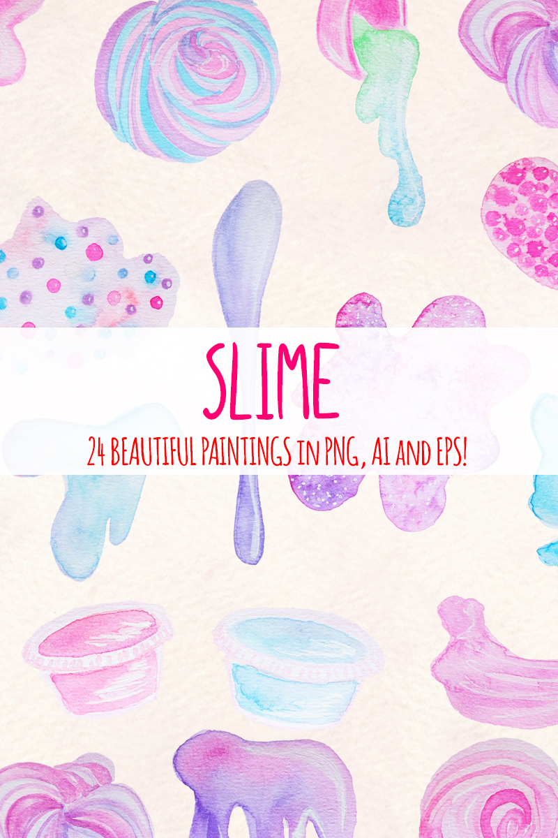 24 Fluffy Crunchy Slime Illustration #79470