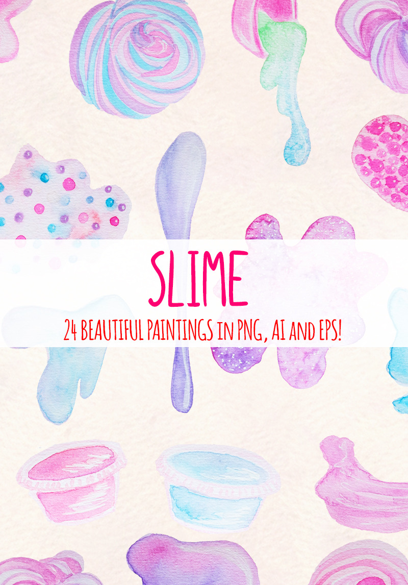 24 Fluffy Crunchy Slime Illustration #79470