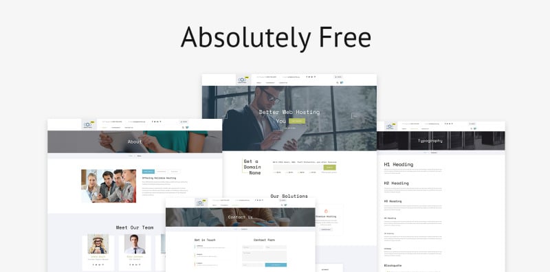 Free HTML5 Template - Hosting Website Website Template