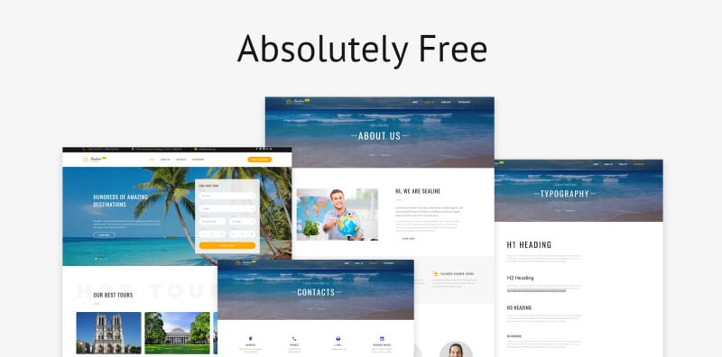 Free Responsive HTML5 Theme for Travel Agency Website Template