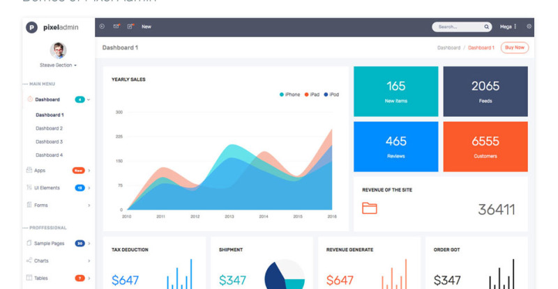 Pixel Admin - Responsive Bootstrap Admin Template