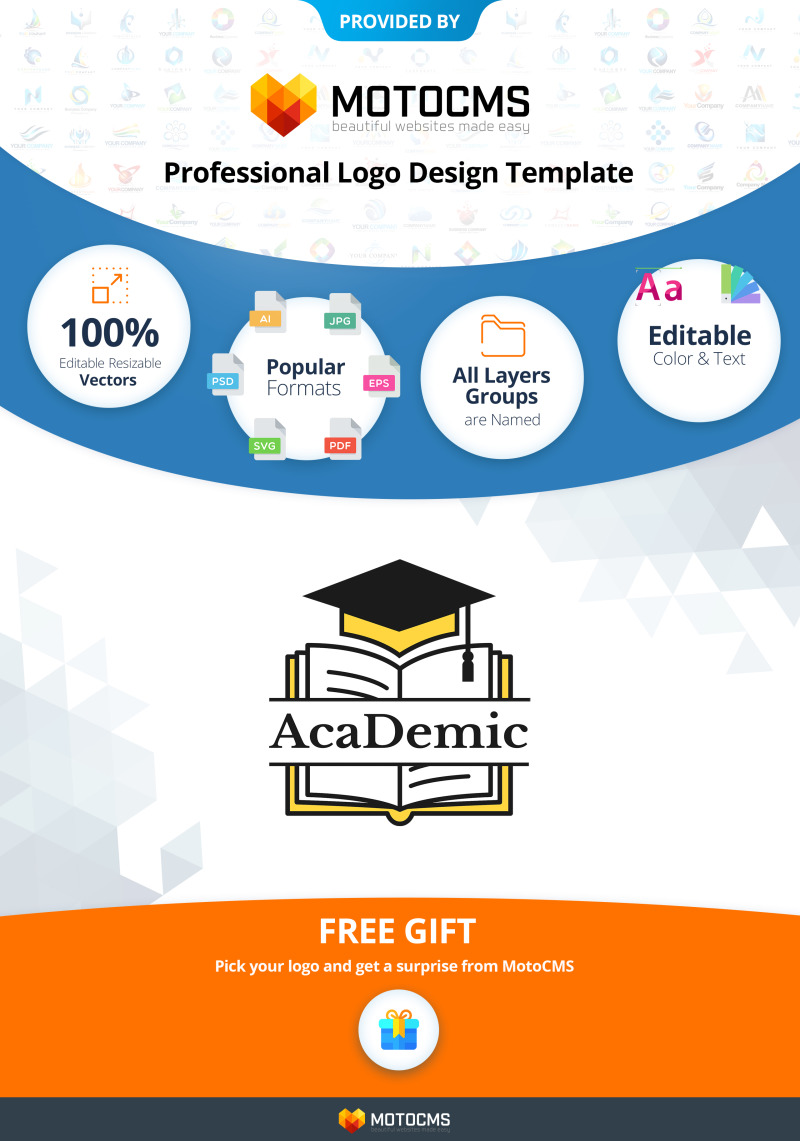 AcaDemic - Education Logo Template #66582 - TemplateMonster