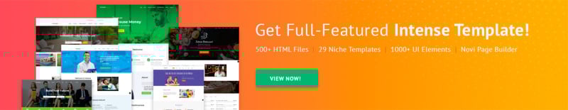 Intense - Free version HTML Website Template